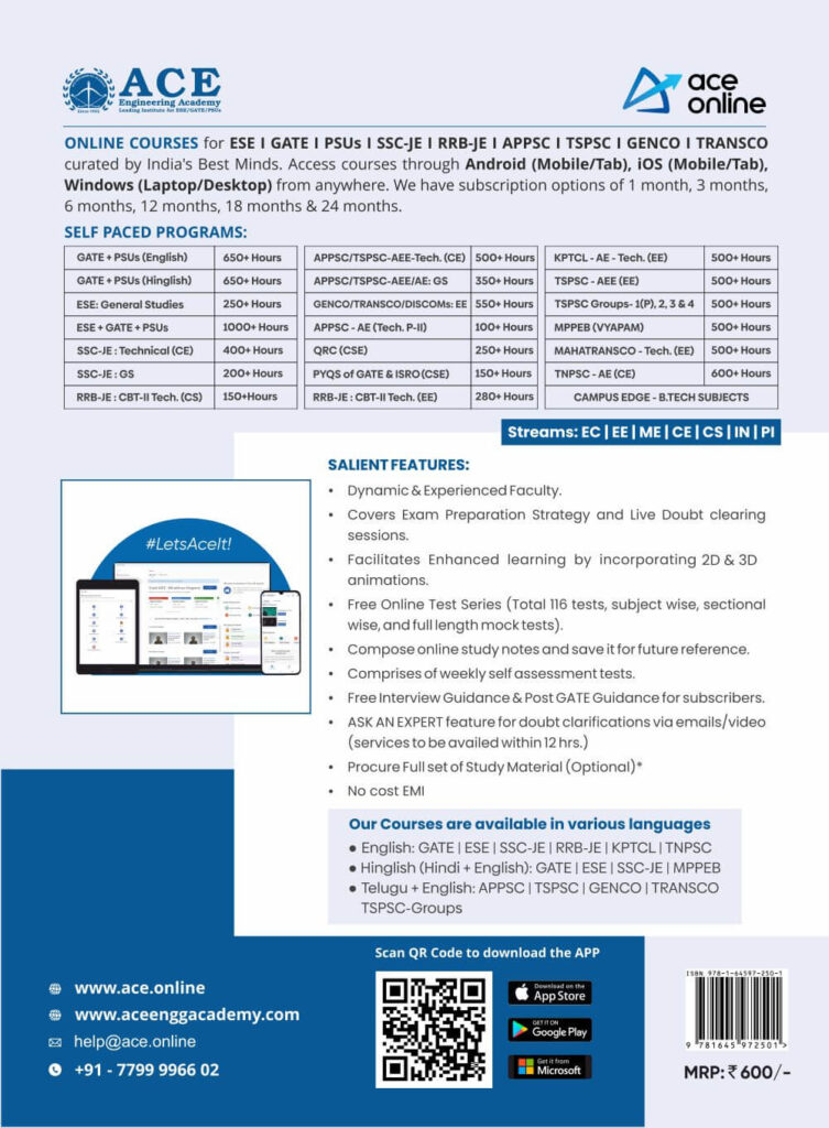 GENCO TRANSCO ECE Previous Years Questions with Subjectwise and Chapterwise Solutions - ACE ...